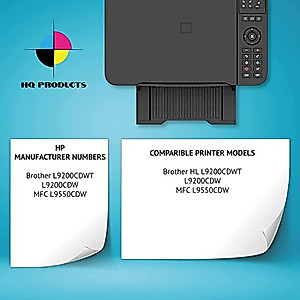 HQ Products Compatible Replacement Brother TN339 Extra High Yield Toner Cartridge Set for Brother HL L9200CDWT, L9200CDW; MFC L9550CDW Printer Series