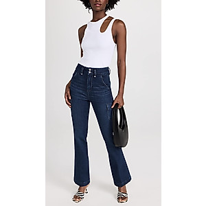 PAIGE Women's Dion 32" Jeans with Cargo Pockets, Gracie Lou, Blue, 26