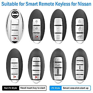 COMPONALL for Nissan Key Fob Cover, for Nissan Altima Maxima Rogue Armada Pathfinder