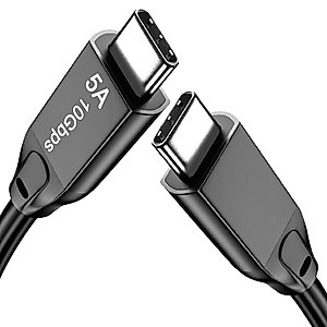 Grtoeud USB C to USB C 3.1 Cable 15FT, 10Gbps USB 3.1 Gen 2 Cable, 4K@60Hz Monitor Cord and 100W Fast Charging with E-Mark for Thunderbolt 3/4, MacBook Pro/Air,iPad Pro,Oculus, SSD,Galaxy S23(Black)