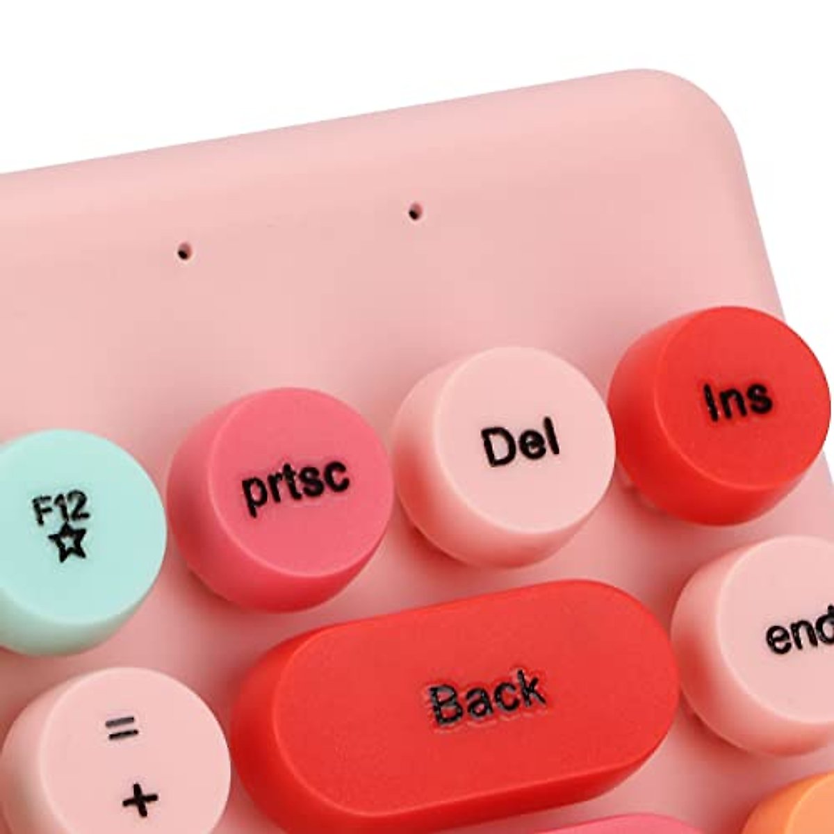 01 02 015 Gaming Keyboard Mouse, Wireless Light Quiet 86 Keys Save Space Keyboard Mouse Combo for Home for PC for Office(Pink Mixed Color)