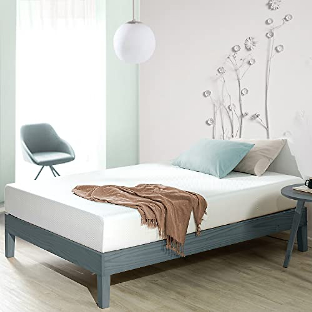 Zinus 8 Inch Green Tea Fresca Memory Foam Mattress/CertiPUR-US Certified/Bed-in-a-Box/Pressure Relieving/Made in USA, Queen