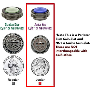 Neoperl Perlator Slim Coin Slot Faucet Aerator Perlator Hidden Aerated Stream flow Rates for Kitchen Bathroom (Lt. Blue 1.8 gpm, Junior Male)