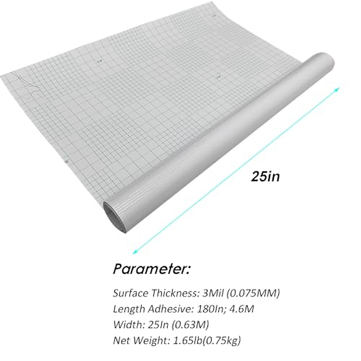 INTBUYING Cold Laminating Film Glossy Roll 25''x180 Vinyl Cold Lamination Film Self-Adhesive Laminating Vinyl Roll