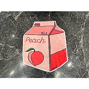 Cute Peach Rug for Bathroom,Pink Bath Rugs,Fruit Bathroom Rug,Cartoon Pink Bathroom Decor,Peach Milk Soft Bath Rugs for Carpet Doormat for Living Room,Non Slip Backing Mat,29.5"x23.6"