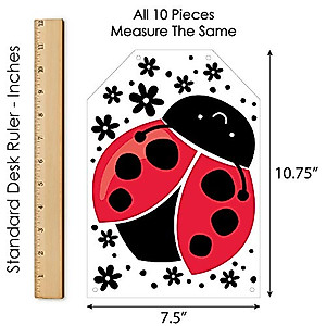 Big Dot of Happiness Happy Little Ladybug - Hanging Vertical Paper Door Banners - Baby Shower or Birthday Party Wall Decoration Kit - Indoor Door Decor