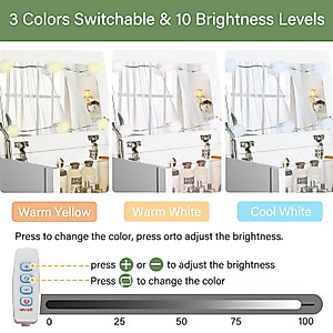 LTMEUTY Dresser for Bedroom, 4 Drawer Dresser with Mirror and Lights, Modern Tall Chest of Drawers with Makeup Organizer for Small Space, Bedroom, Entryway, Living Room (White)