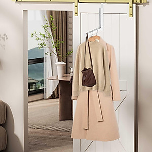 Over The Door Clothes Hanger Drying Rack,2 Pack Laundry Drying Rack Wall Mount,Portable Folding Hanging Coat Hook for Clothes/Towel/Hat for Laundry Room/Bathroom/Bedroom/Washroom/Travelling,White