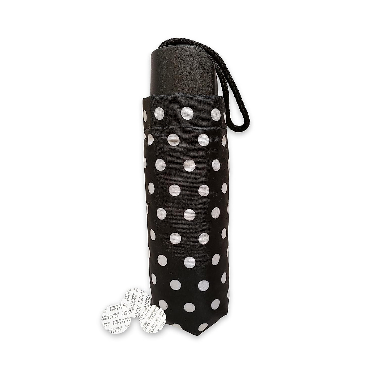 BoozeBrella by Smuggle Mug | Umbrella Hidden Alcohol Flask | Disguised Plastic Container to Sneak Liquor | Conceal Flasks for Women & Men | Funny & Sneaky Way to Hide Liquid (Black w/White Dots)
