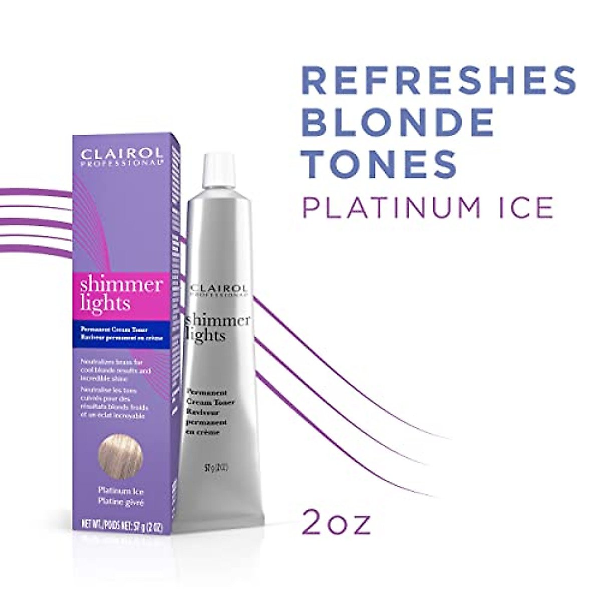 Clairol Professional Shimmer Lights Permanent Cream Toner - Platinum Ice