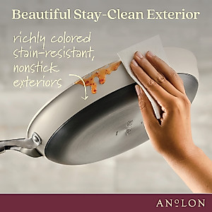 Anolon Achieve Hard Anodized Nonstick Frying Pan/Skillet, 12 Inch, Silver