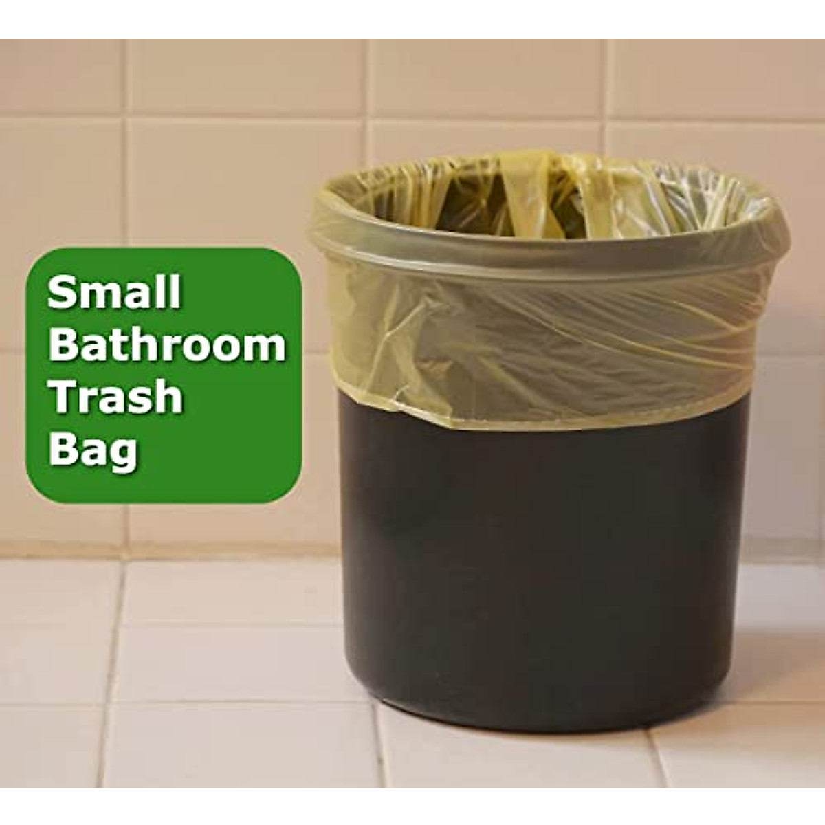 1.2 Gallon Small Trash Bags (420 Count) CCLINERS 1 Gallon Garbage Bags 5l Bathroom Trash Can Liners (420 Bags, 6 Colors)