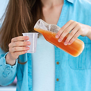 Turbo Bee 500 Pack 5 OZ Clear Plastic Cups，Disposable Mouthwash Cups,5 Ounce Cups-Party Cups Ideal for Whiskey, Drinking Tasting, Food Samples