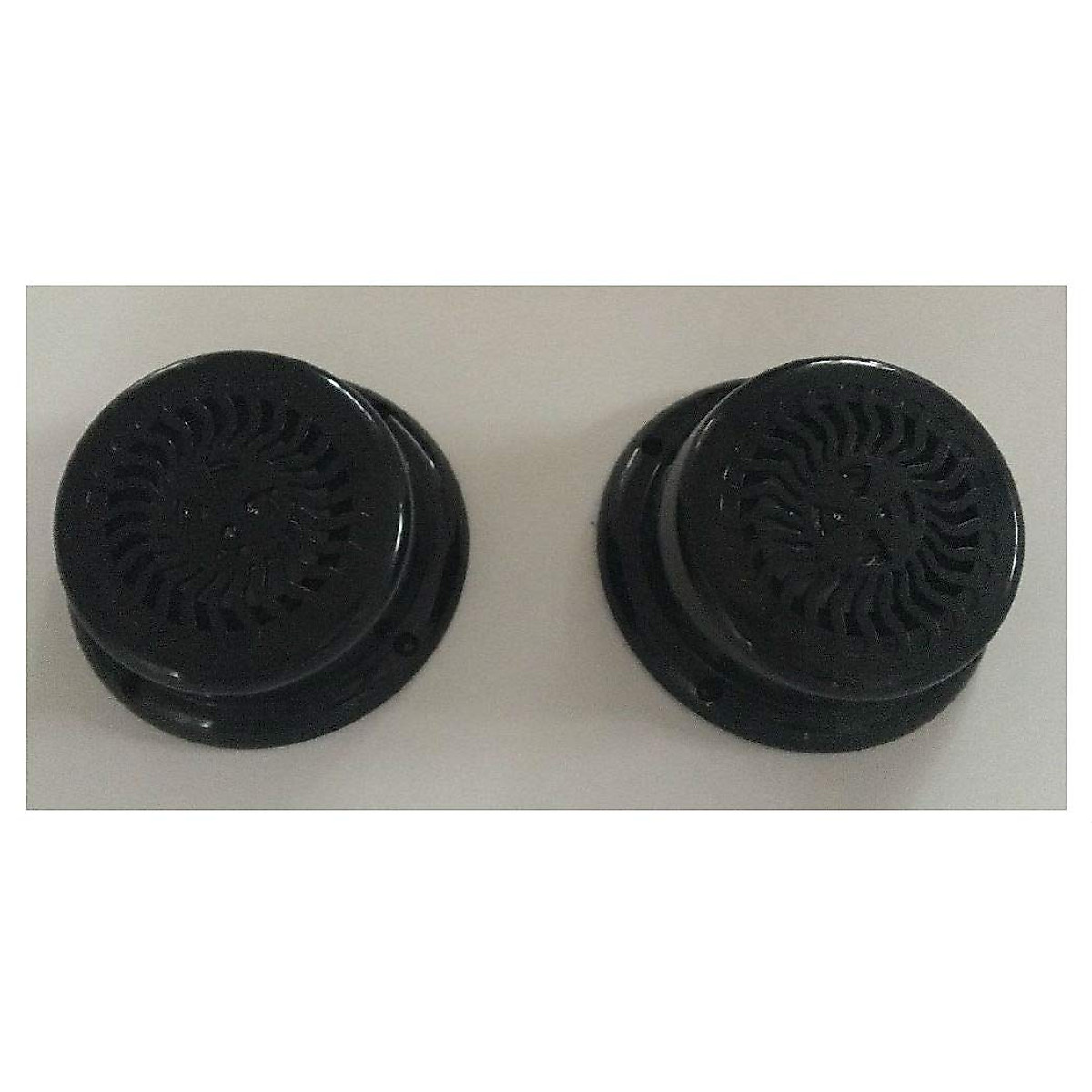 KCHEX 2 Black Wavy Blue LED 5.25" Flush Mount Speaker UV Waterproof