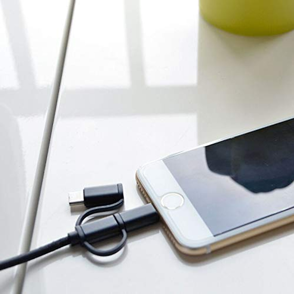 BoxWave Cable Compatible with Magedok OLED Portable Touchscreen Monitor PI X6 (13.3 in) - AllCharge 3-in-1 Cable - Jet Black