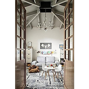 2xhome Kids Size White Round Circle Activity Table with Eiffel Dowel Leg (Round White), Single, Set of 1