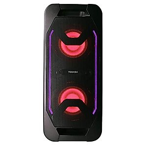 Toshiba TY-ASC65 Wireless Speaker System w/FM Stereo Radio | 60 Watt Stereo Outdoor Bluetooth Speaker | Party Speakers w/Rechargeable Batteries | 3.5mm Stereo Earphone Jack | 1 USB Input