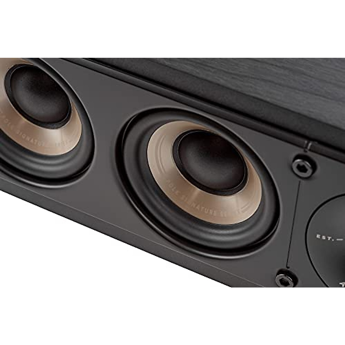 Polk Signature Elite ES35 Slim Center Channel Speaker - Hi-Res Audio Certified, Dolby Atmos & DTS:X Compatible, 1" Tweeter & (6) 3" Woofers, Dual Power Port for Effortless Bass, Stunning Black
