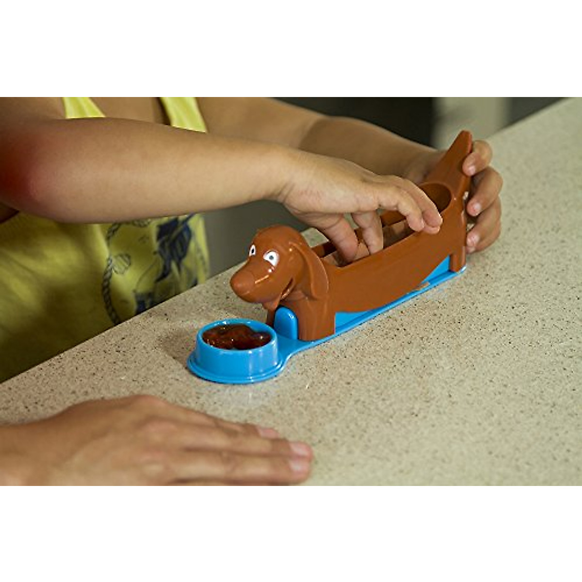 Evriholder, Hot Dog Holder and Slicer Snacks, Fun Lunches for Kids, Colors May Vary-Blue or Green, Standard