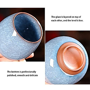 Urn for Human Ashes,Small Urns for Human Ashes Cat Urns for Ashes Dog Urn Decorative Urns Beautiful Small Sharing Funeral Urn with Black Gift Box (Blue)