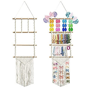 ZeJlo Headband Holder Hair Bows Organizer for Girls, Baby Headbands Hair Accessories Organizer, Storage Bohemian Style, Hand-Crafted