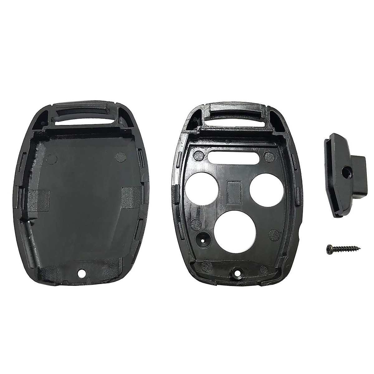 3+1 Buttons Replacement Key Fob Cover Case Fits for 2004-2015 Honda Accord Pilot Civic Hybrid EX 2003-2012 CR-V 2009-2015 HRV Odyssey Ridgeline Element Keyless Entry Key Fob Shell (Pack 2)