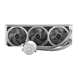 Cooler Master MasterLiquid ML360P Silver Edition Liquid Cooler, All-in-One (AIO) Liqiod Cooler, 360mm Radiator, 1 x 360mm PWM SF360R ARGB Fan, Integrated Fan Frame Design, Aluminum Pump Cover