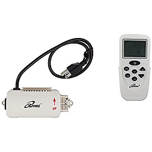 iLIVING ILG8SFRC Exhaust Fan Smart Remote Control Kit with Programmable Thermostat Humidistat Solid State Speed controller Timer Long Range Large LCD, White