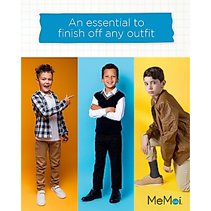 MeMoi Polka Dot Cotton Blend Boys Dress Socks Navy 10-12