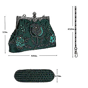 LIFEWISH Wedding Clutch Purses for Women Sequin Purse Beaded Bags