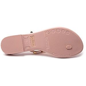 Melissa Womens Harmonic Studs Flip Flops Sandals Pink 9