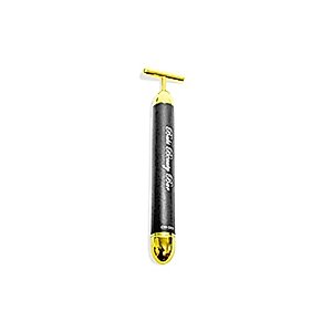 Baki Beauty Bar Electric Face Massager - T-Shape Face Tool for Skin Care - Easy to Use - Black Gold bar - Anti-Aging face Lifting Beauty Product