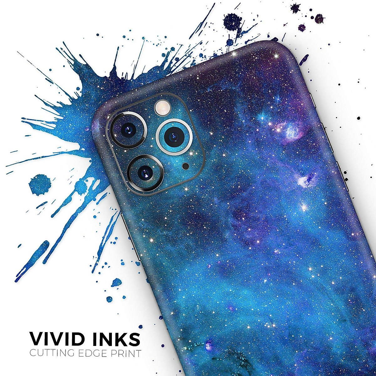 Design Skinz Azure Nebula Protective Vinyl Decal Wrap Skin Cover Compatible with The Apple iPhone 11 Pro Max (Screen Trim & Back Glass Skin)