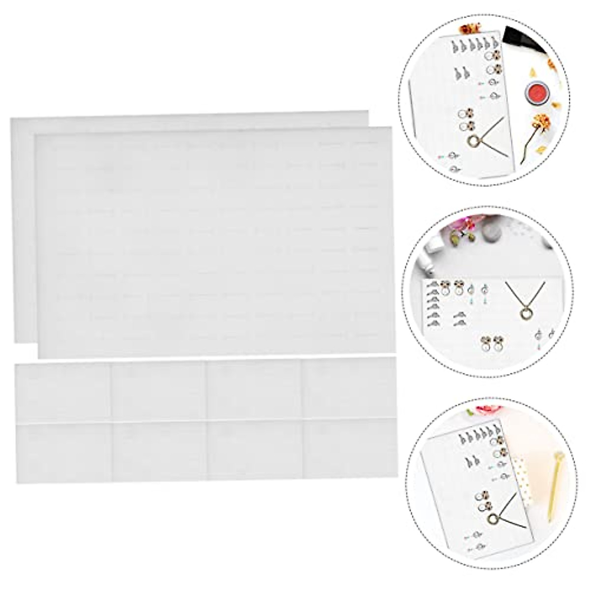 Alipis 30 pcs jewelry box pad ring foam insert ring insert trays earrings showcase trays showcase display trays ear stud pad drawer tray ring display pad sponge white mosaic ring holder