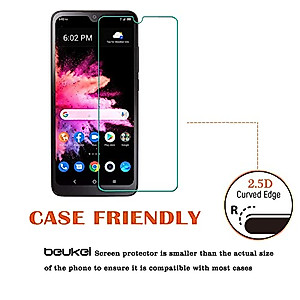 beukei (3 Pack) Compatible for Alcatel TCL 30 Z/TCL T602DL / TCL 30 LE/TCL 30Z Screen Protector Tempered Glass,Touch Sensitive,Case Friendly, 9H Hardness