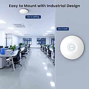 Tenda WiFi 6 AX3000 Dual Band Gigabit Long-Range Ceiling Mount Access Point(I29)|Coverage 5400 sq.ft|PoE+ Powered|Surport IEEE 802.11ax Wave 2, OFDMA, Seamless Roaming, MU-MIMO|White