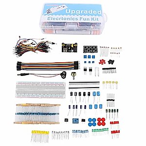 Electronics Component Assortment, Controllable LED Brightness Electronics Component Kit Stable for Programming Experiments