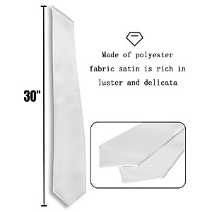 Happy Secret Adult Plain Graduation Stole 60" Long Shawl for Academic Commencements