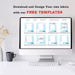 30-UP Shipping Labels 1" x 2-5/8" Address Stickers 20 Sheets 600 Pcs Printable Blank Labels Waterproof Matte White Stickers Vinyl Sticker Paper Dries Quickly for Inkjet Printer