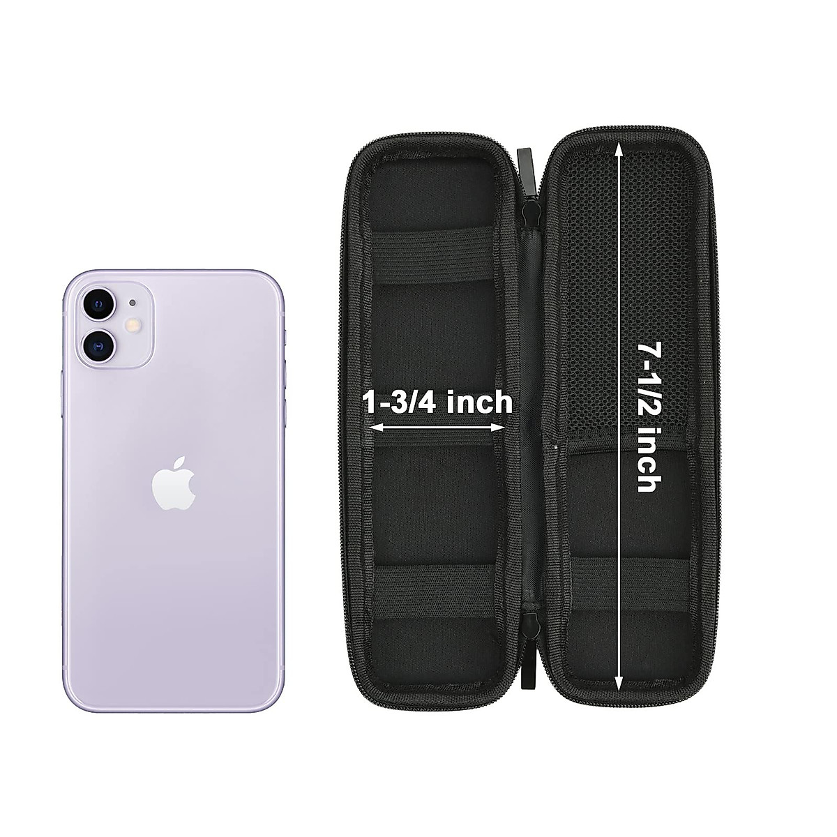 Cosmos Black Color EVA Hard Shell Stylus Pen Pencil Case Holder Compatible with Apple Pencil, Wacom Stylus Executive Fountain Pen, Ballpoint Pen, Stylus Touch Pen