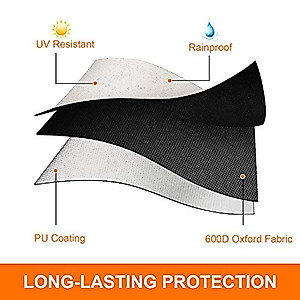 ZEJUN Outdoor Sofa Cover Waterproof, 600D Patio Couch Cover, 58" L x 28" D x 35" H, UV Resistant, Anti-fad, Dustproof Loveseat Sofa Cover for Patio Furniture, Porch loveseat, Lawn Bench Chairs