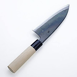 "AZUMASYUSAKU" Deba Kurouchi (Butcher Knife) Shirogami Steel No.1 150mm