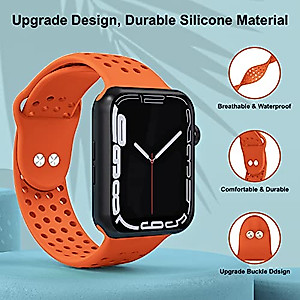 Toutouzhang Sport Bands Compatible with Apple Watch Band 38mm 40mm 41mm 42mm 44mm 45mm 49mm SM ML for WomenMen Waterproof Soft Silicone Replacement Strap Accessories for iWatch Ultra SE Series