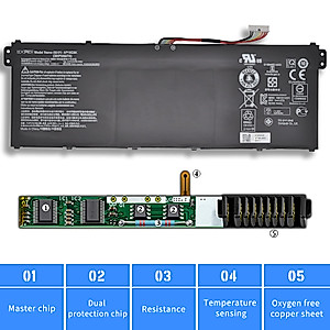 HXPKH AP18C8K Laptop Battery for Acer Aspire A317 3 SF314-54N 5 A514-52 A515 7 A715-42G Chromebook 314 C933 Swift 3 SF314-42 SF314-57 SF314-58 SF314-59 SP314-21N TravelMate P2 TMP215-52 Series