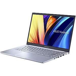 ASUS 2023 Vivobook X14 14” FHD IPS Laptop PC 12-Core 12th Intel i7-1260P Iris Xe Graphics 40GB DDR4 2TB NVMe SSD WiFi AX BT HDMI Webcam USB-C Backlit Keyboard Fingerprint Windows 11 Pro w/RE USB