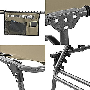 KingCamp Reclining Lounger Chair Camping Cots, 74.8" x 23.2" x 13.3", Beige