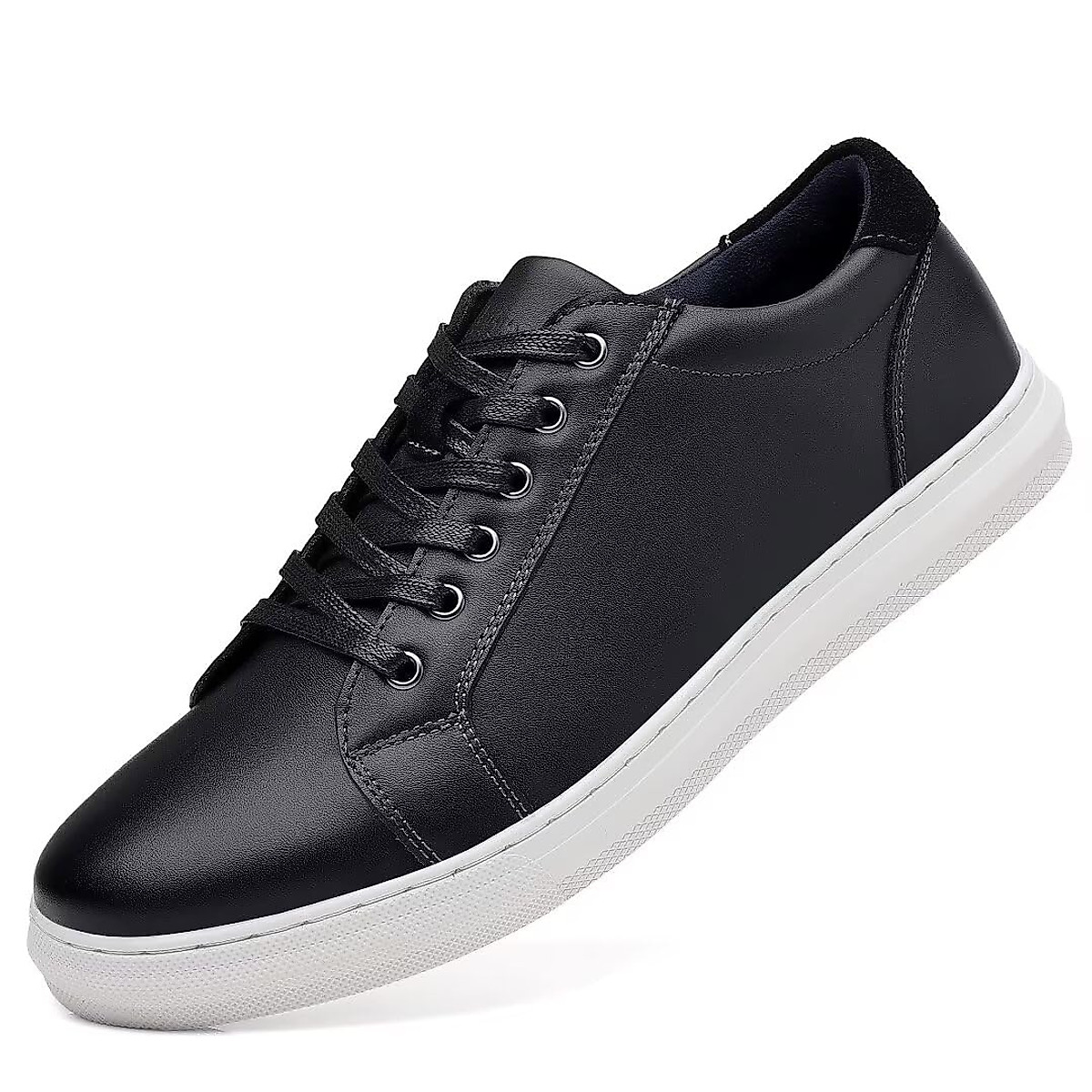 Casual Sneakers, Originals Oxford Lace-up Leather Shoes for Men Black 10