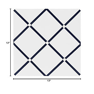 Sweet Jojo Designs White and Navy Hotel Fabric Memory/Memo Photo Bulletin Board