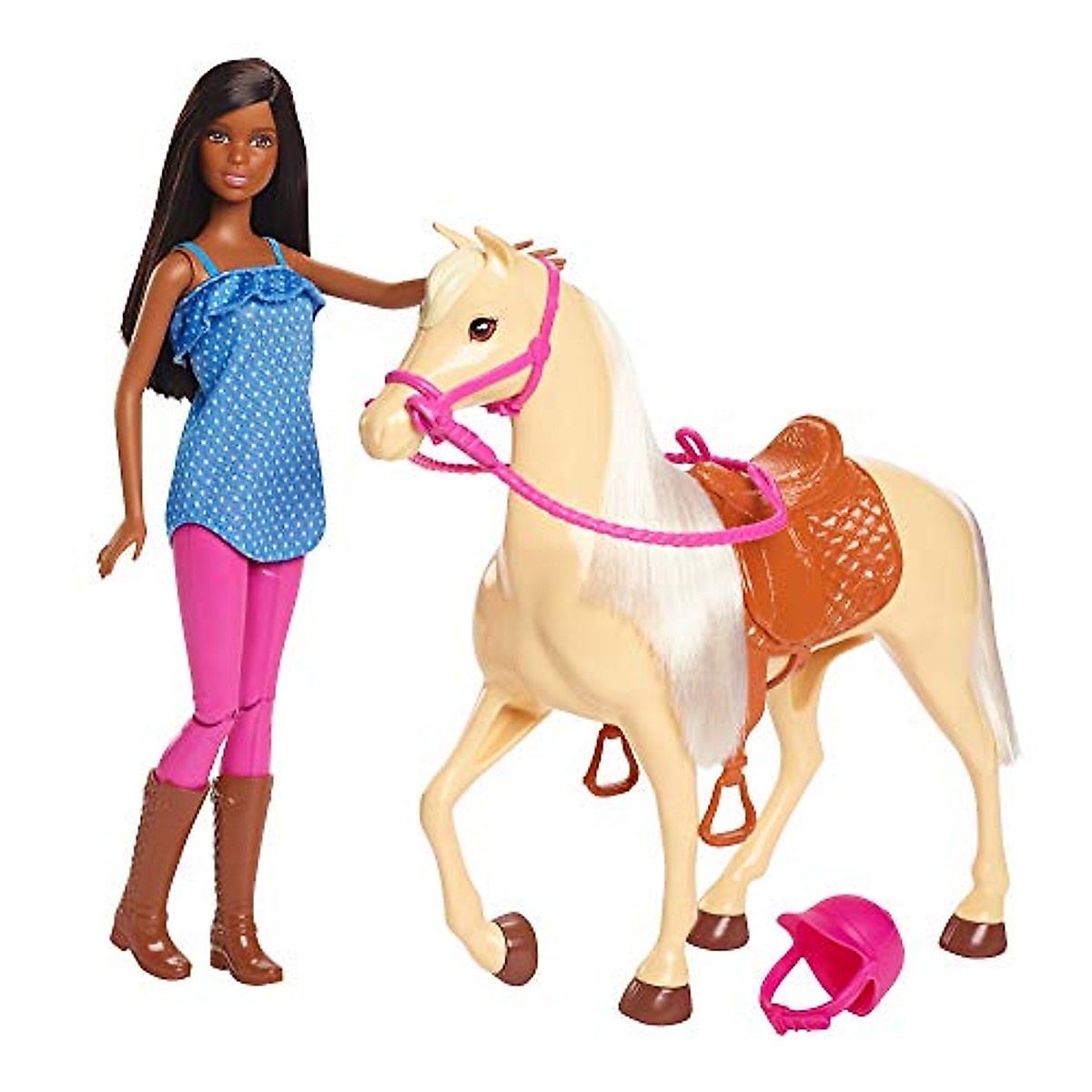 Barbie Doll, Brunette, and Horse, Gift for 3 to 7 Year Olds