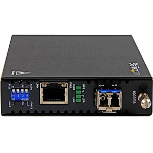 StarTech.com Singlemode (SM) LC Fiber Media Converter for 1Gbe Network - 10km - Gigabit Ethernet - 1310nm - with SFP Transceiver , TAA (ET91000SM10)